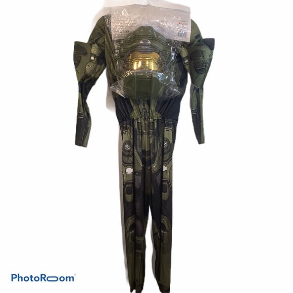 Halo | Costumes | Halo Master Chief Muscles 3d Jumpsuit Costume Kids ...